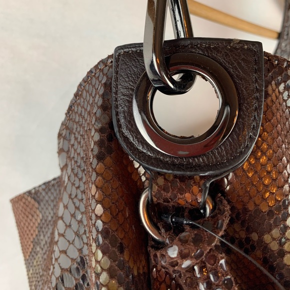 Sondra Roberts | Bags | Sondra Roberts Squared Snakeprint Hobo Purse ...